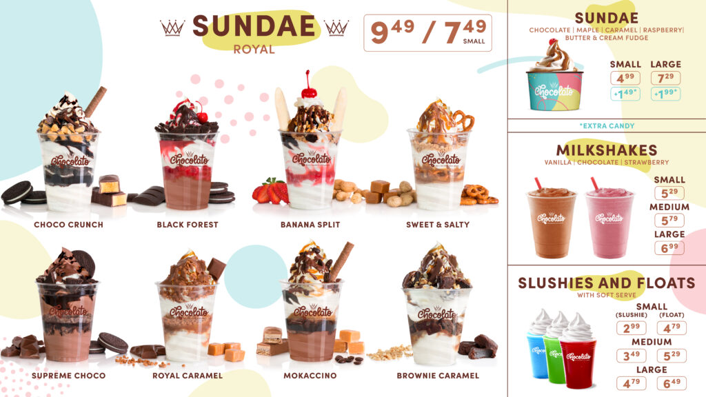 Menu - Chocolato | Chocolaterie et Crème Glacée